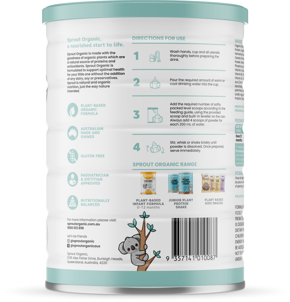 Sữa Thực Vật Hữu Cơ Cho Bé Dị Ứng Đạm Sữa Bò – Sprout Organic Toddler ...